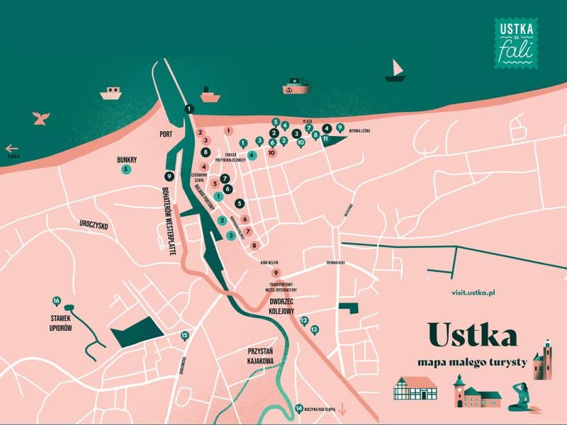 Ustecka mapa małego turysty - Ustka - turystyczna strona miasta